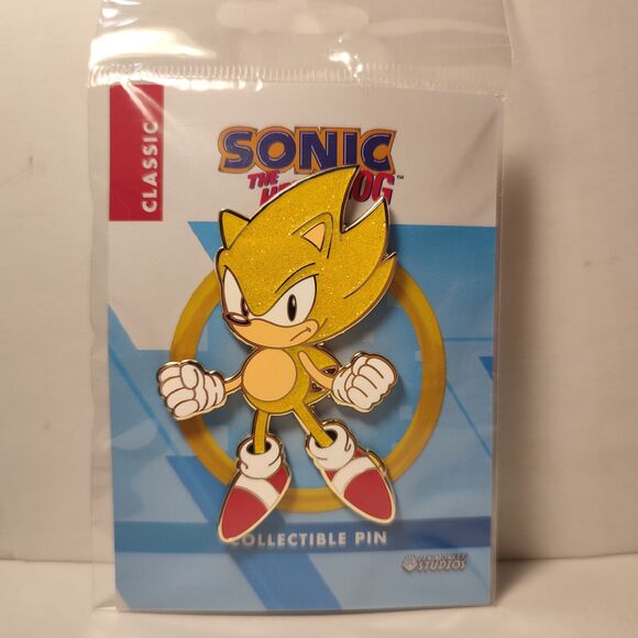 Sega | Jewelry | Sonic The Hedgehog Super Sonic 3 Inch Enamel Pin ...